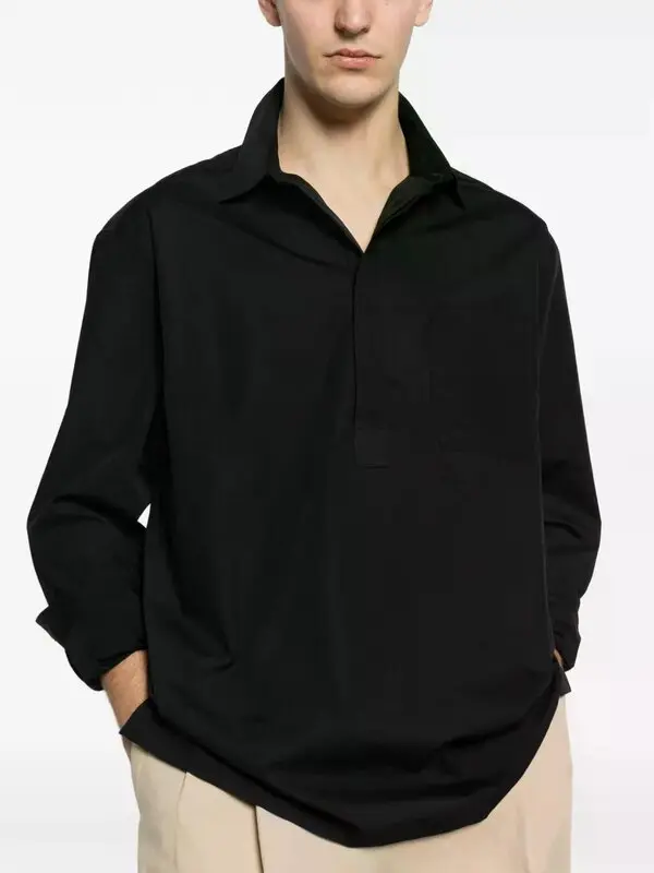 PAOLO PECORA Long-sleeve Chest-pocket Shirt
