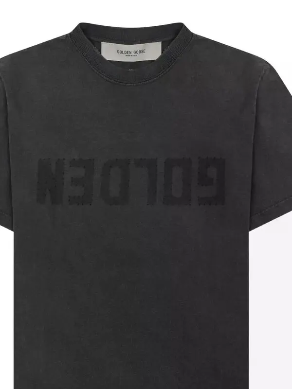 GOLDEN GOOSE Logo Patch T-shirt - Grey