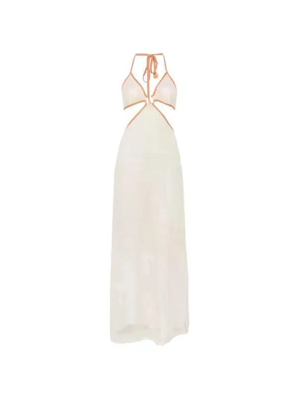 Johanna Ortiz Ebb And Flow Palm-tree Maxi Dress - Neutrals