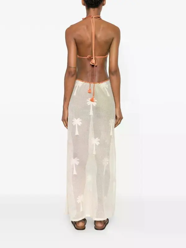 Johanna Ortiz Ebb And Flow Palm-tree Maxi Dress