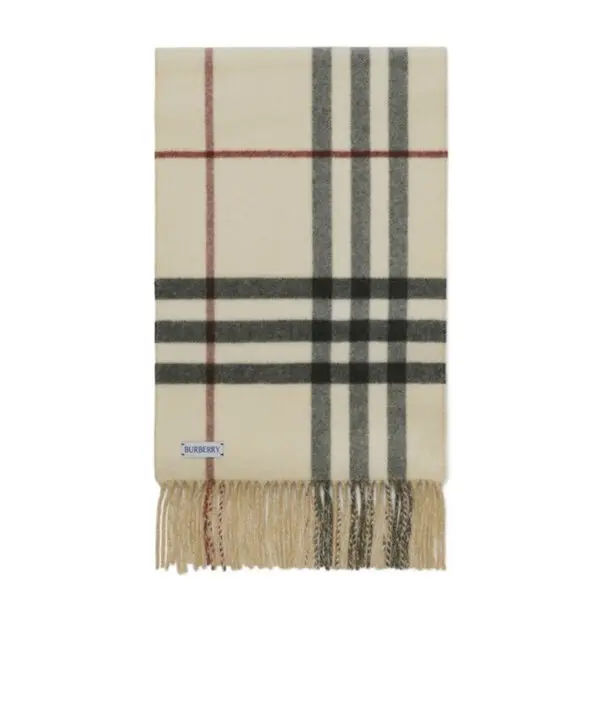 Burberry Reversible Checked Fringed Scarf