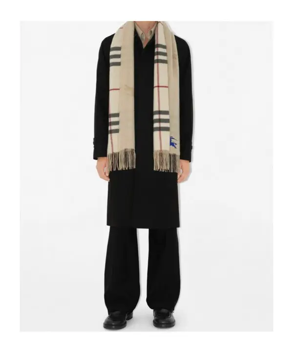 Burberry Reversible Checked Fringed Scarf