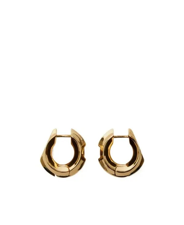Burberry Small Hollow Hoop Earrings - Yellow