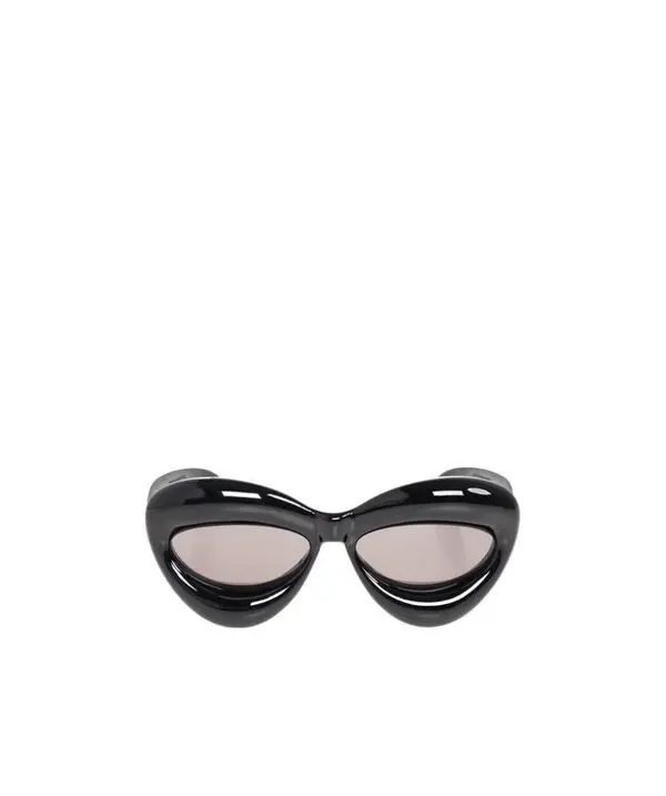 Loewe Logo Printed Cat Eye Sunglasses - Black