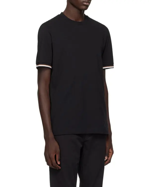 Hugo Boss Stripe-trim Crewneck T-shirt