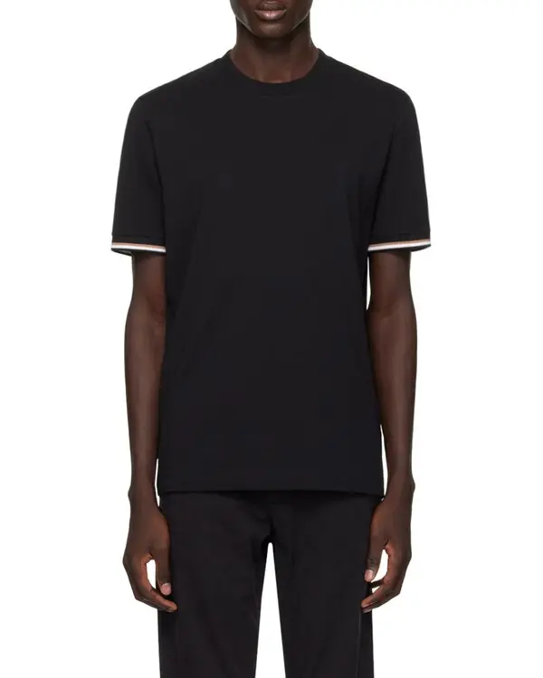 Hugo Boss Stripe-trim Crewneck T-shirt