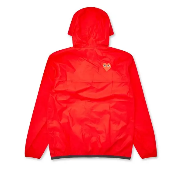 Play Comme Des Garcon Logo Detailed Hooded Jacket