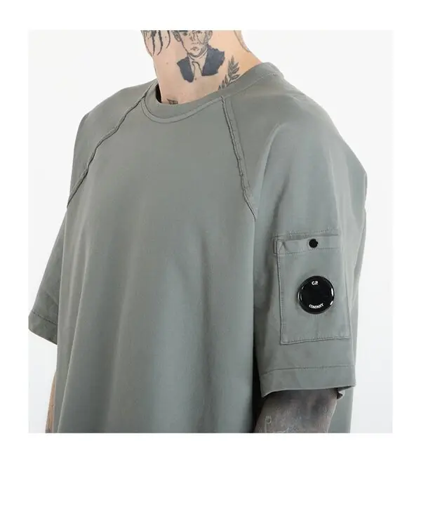 C.P. COMPANY Lens Detail Short Sleeve Sweatshirt