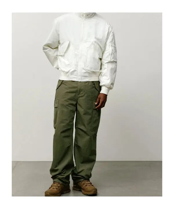 StÜssy Cargo Pants With Adjustable Waist And Knee Pleats