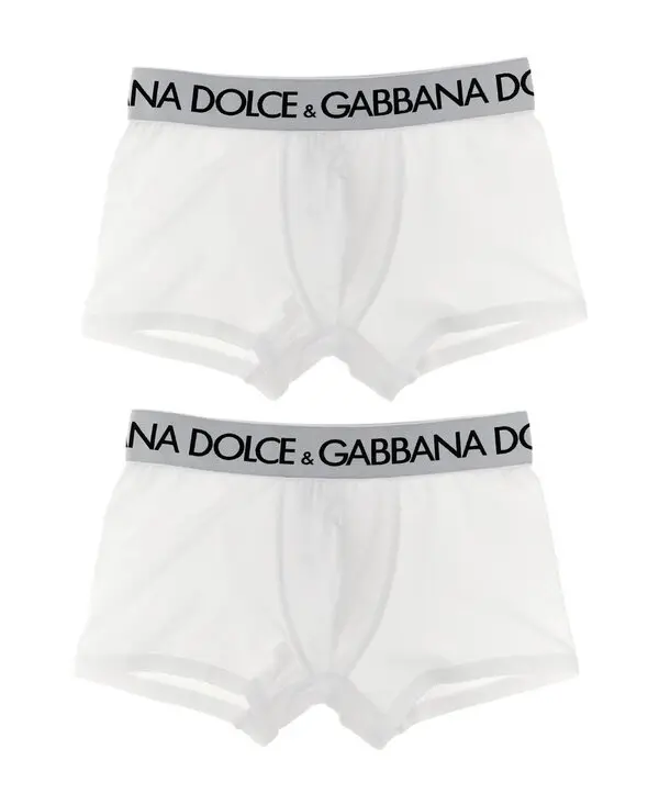 Dolce & Gabbana Dolce Gabbana Two-pack Jersey Boxers - White