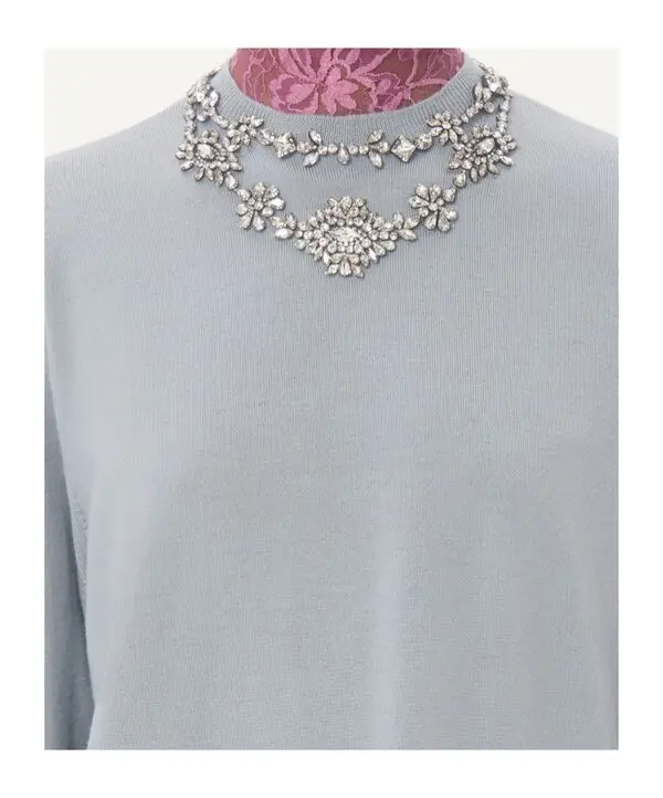 Valentino Garavani Embroidered Crew Neck Sweater