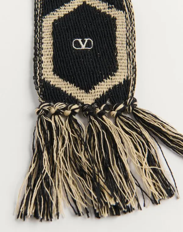 Valentino Garavani Antibes Cotton Scarf With Fringe