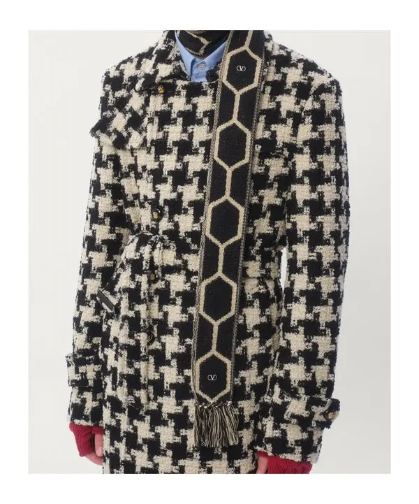 Valentino Garavani Antibes Cotton Scarf With Fringe