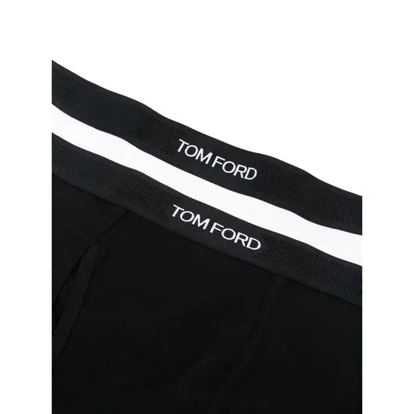 TOM FORD Logo Waistband Pack Of Two Boxers - Black