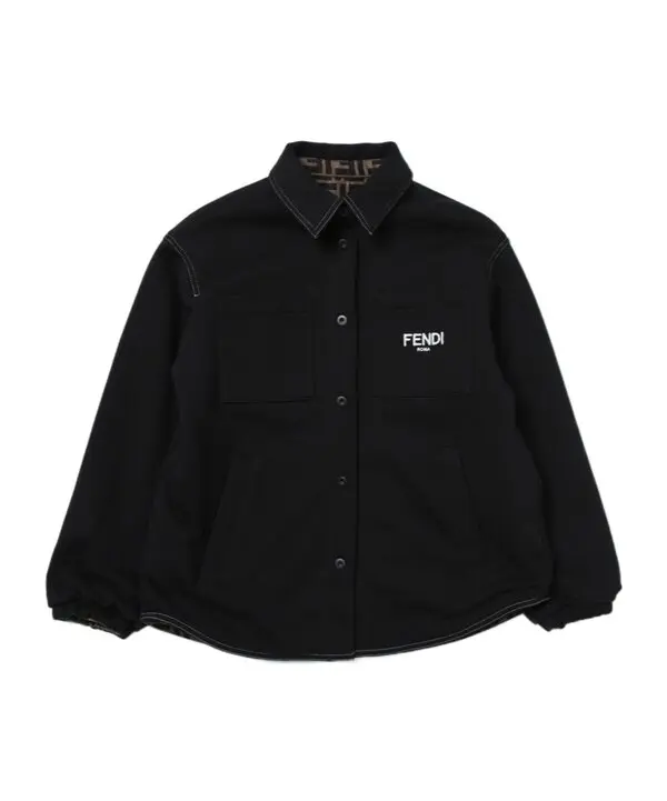 Fendi Long-sleeve Shirt Jacket With Classic Collar