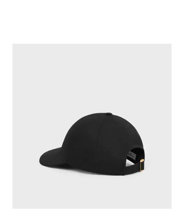 Celine Triomphe Baseball Cap In Cotton - Black