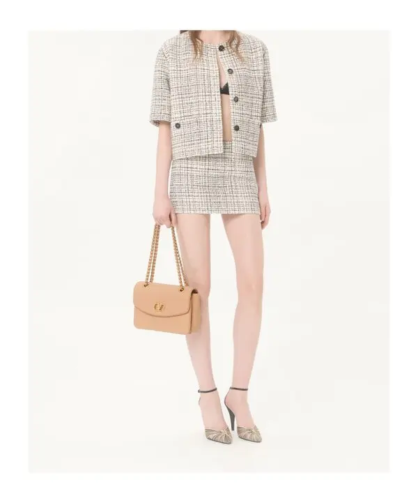 Valentino Garavani Djuna Chain Shoulder Bag - Nude