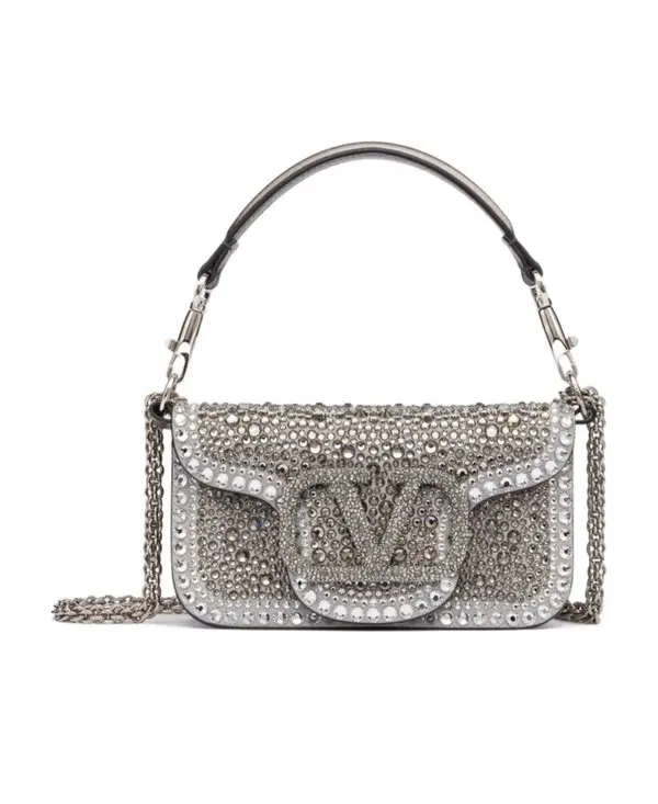 Valentino Garavani Rhinestone Embellished Small Shoulder Bag