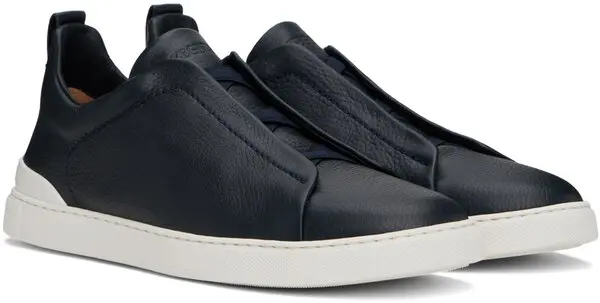 Zegna Triple Stitch Slip-on Sneakers