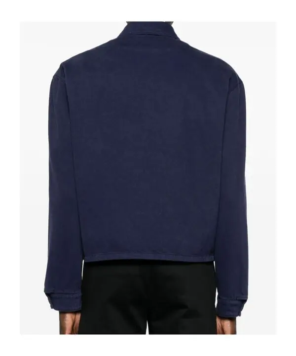 Prada Logo Zip-up Denim Jacket