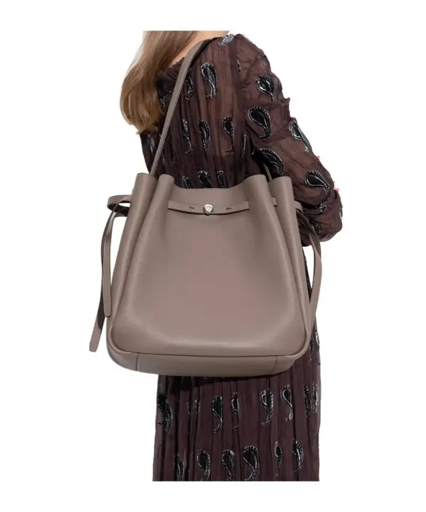 Tory Burch Romy Drawstring Shoulder Bag - Grey