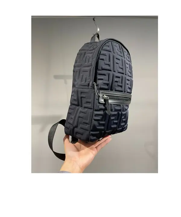 Fendi Ff Embossed Logo Backpack