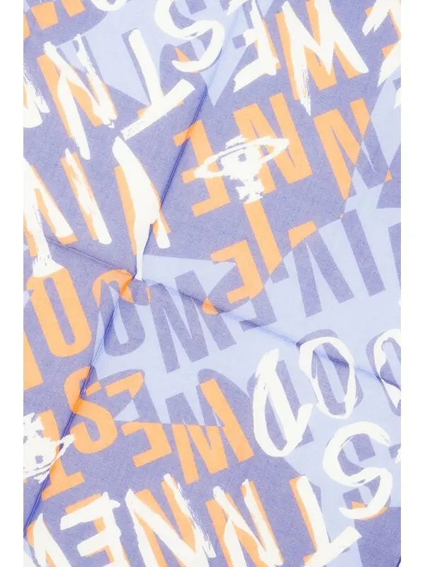 VIVIENNE WESTWOOD Logo Print Cotton Scarf