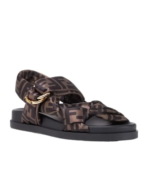 Fendi Ff Motif Satin Sandals