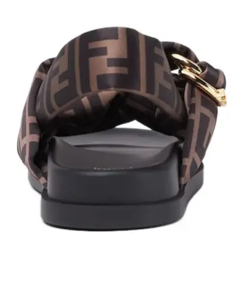 Fendi Ff Motif Satin Sandals