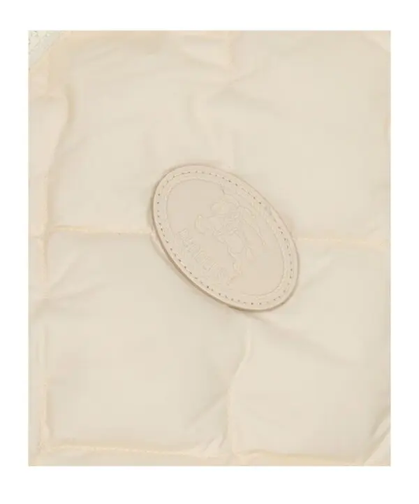 Burberry Quilted Check-stitch Nylon And Wool Zip-up Jacket - Ceramic White