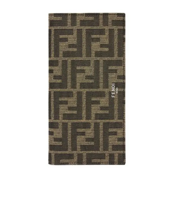 Fendi Ff Jacquard Bi-fold Wallet - Black