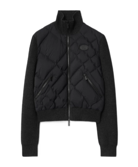 Burberry Kelsley Zip-up Quilted Jacket - Black