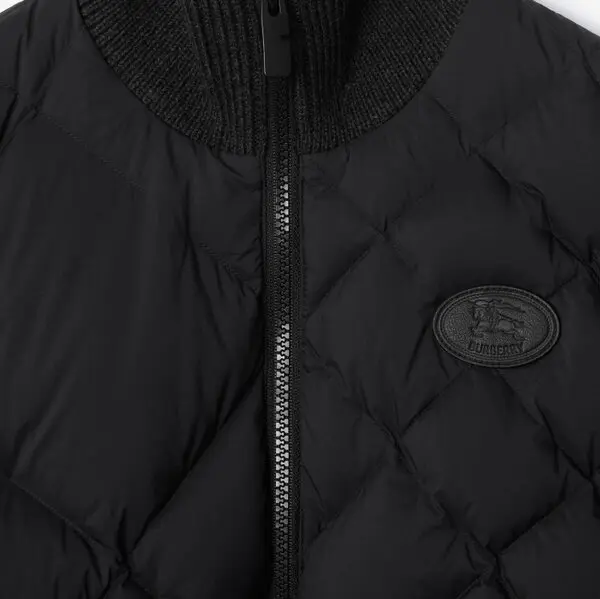 Burberry Kelsley Zip-up Quilted Jacket - Black