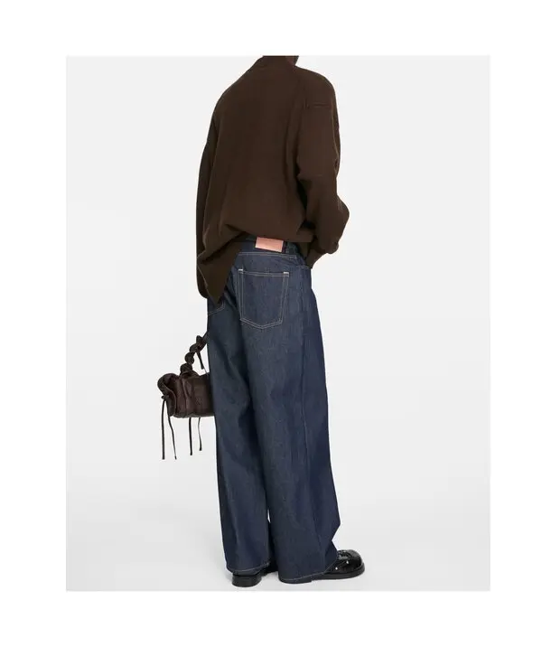 Acne Studios Logo Patch Wide-leg Jeans