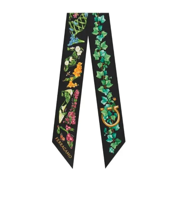 FERRAGAMO Eden Shoes Print Bandeau Scarf