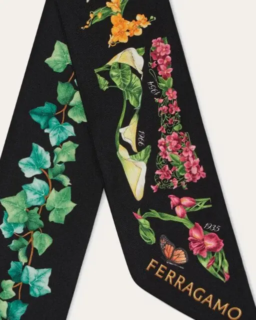 FERRAGAMO Eden Shoes Print Bandeau Scarf