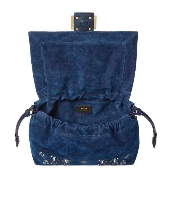 Fendi Mamma Baguette Medium Shoulder Bag - Blue