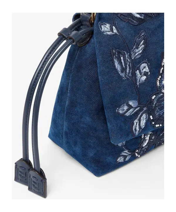 Fendi Mamma Baguette Medium Shoulder Bag - Blue