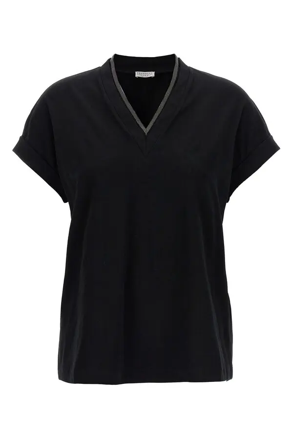 Brunello Cucinelli V-neck Short-sleeved T-shirt