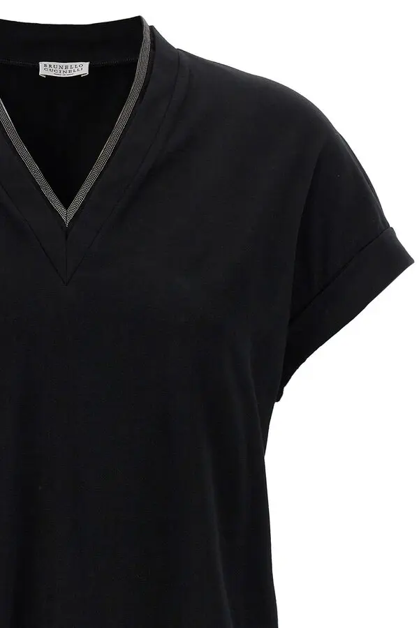 Brunello Cucinelli V-neck Short-sleeved T-shirt