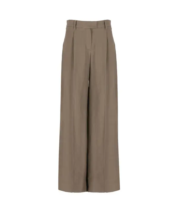 Brunello Cucinelli Fluid Twill Loose Pleated Trousers