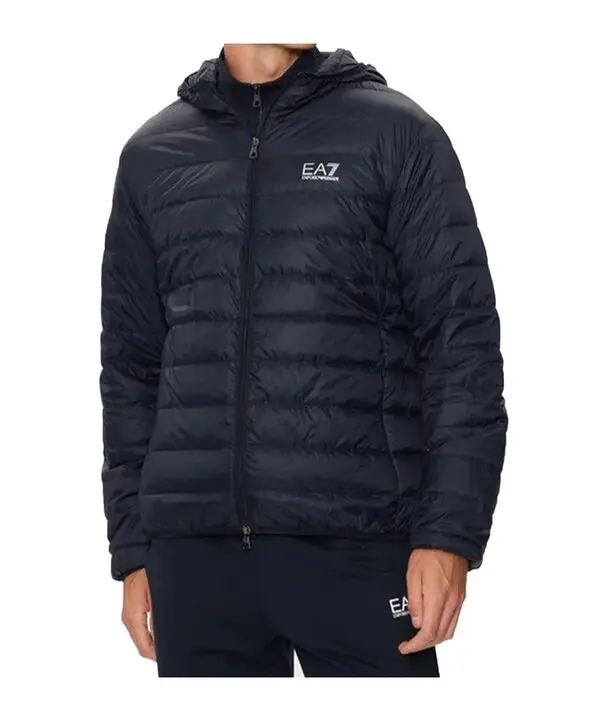 EA7 Quilted Down Jacket With Hood