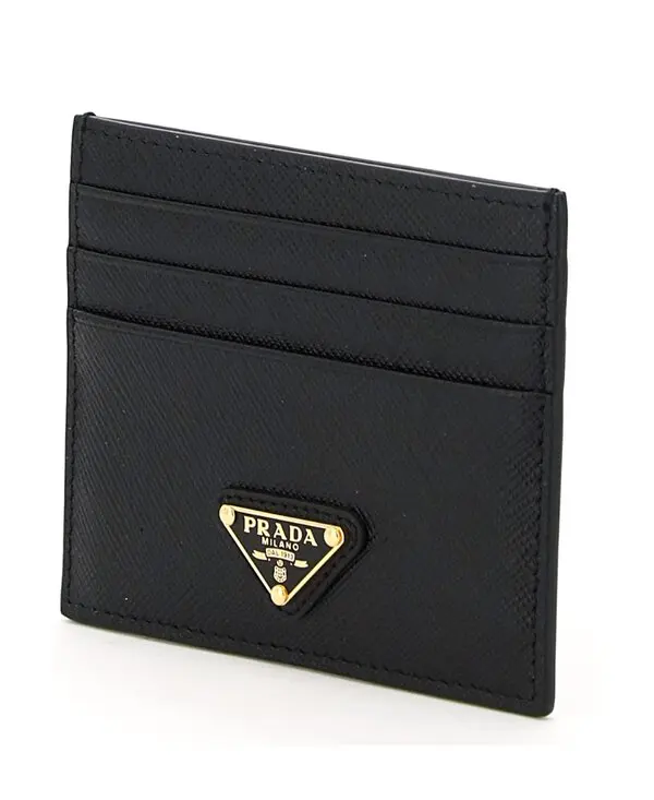 Prada Logo Plaque Card Holder