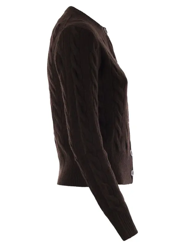 Polo Ralph Lauren Cable-knit Button-up Cardigan - Black