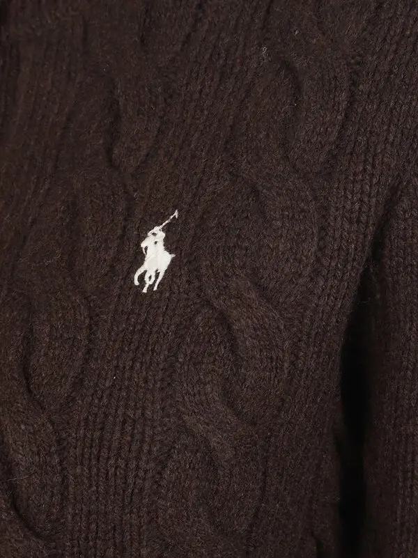 Polo Ralph Lauren Cable-knit Button-up Cardigan - Black
