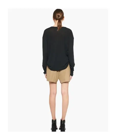 Miu Miu Long-sleeve Ribbed Jersey T-shirt - Black