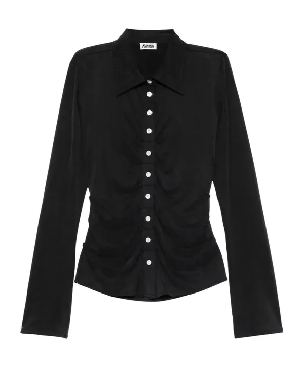 AVAVAV Draped Button-up Top - No