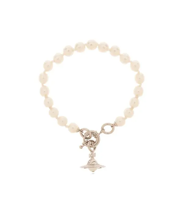 VIVIENNE WESTWOOD Logo Charm Bracelet - Yellow