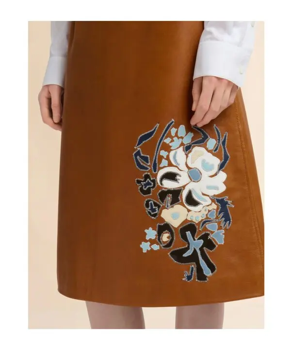 Marni Floral Inlay Midi Skirt