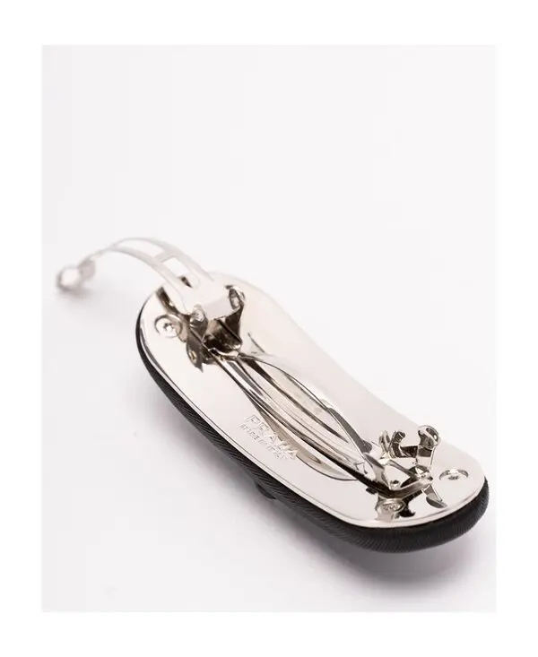 Prada Logo Plaque Hair Clip
